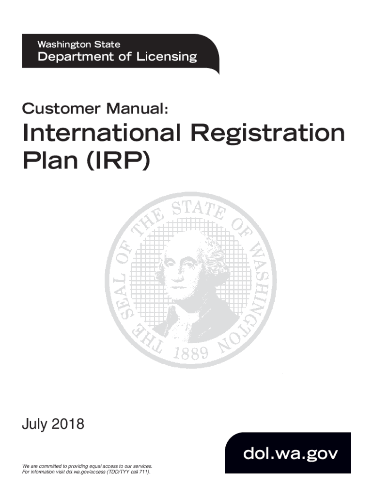 Fillable Online Fillable Online International Registration Plan (IRP ...