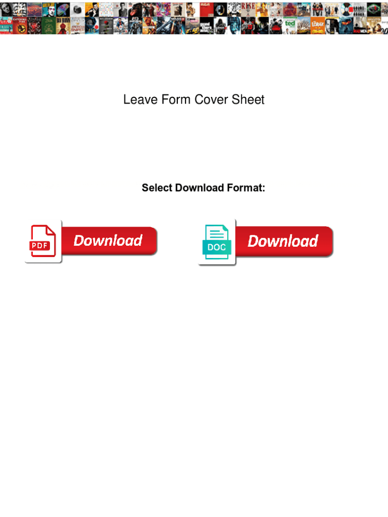 Fillable Online Leave Form Cover Sheet. Leave Form Cover Sheet modding ...