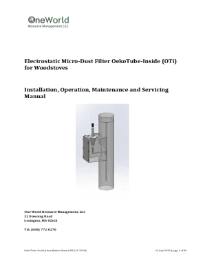 Fillable Online Electrostatic Micro-Dust Filter OekoTube-Inside (OTi ...