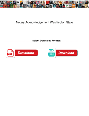 Fillable Online Notary Acknowledgement Washington State. Notary ...