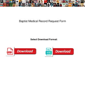 Fillable Online Baptist Medical Record Request Form. Baptist Medical ...