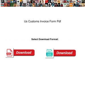 Fillable Online Us Customs Invoice Form Pdf. Us Customs Invoice Form ...