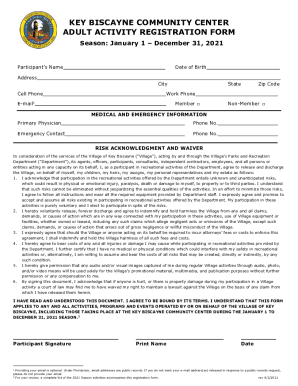 Fillable Online KBCC Adult Registration Form 2021 Fax Email Print ...