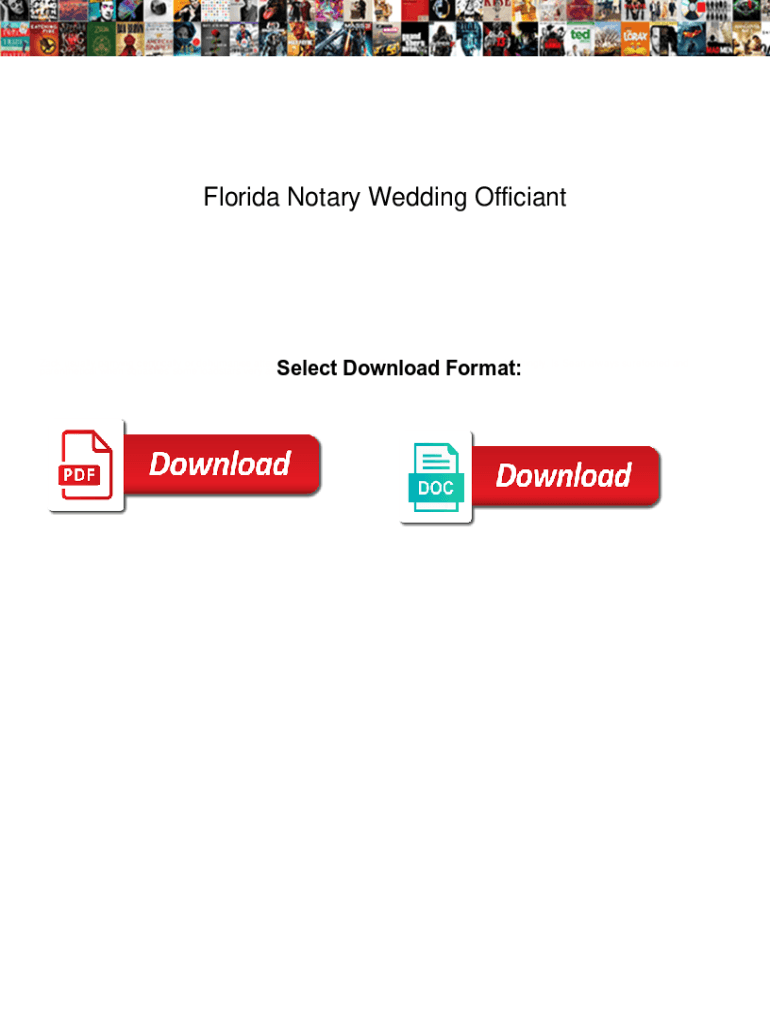 Fillable Online Florida Notary Wedding Officiant. Florida Notary ...
