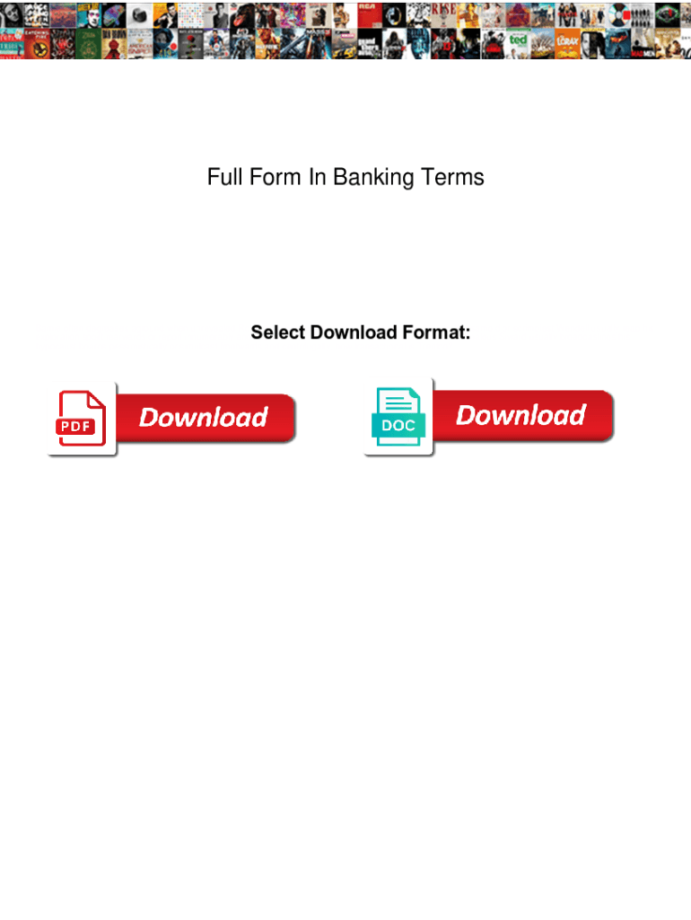 Fillable Online Full Form In Banking Terms Full Form In Banking Terms 