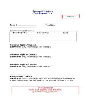 Topic Request - people uncw Doc Template | pdfFiller
