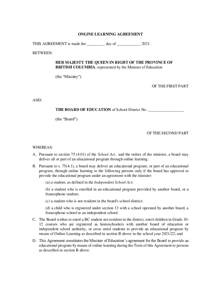 Fillable Online SAMPLE Independent Schools Interim Online Learning ...