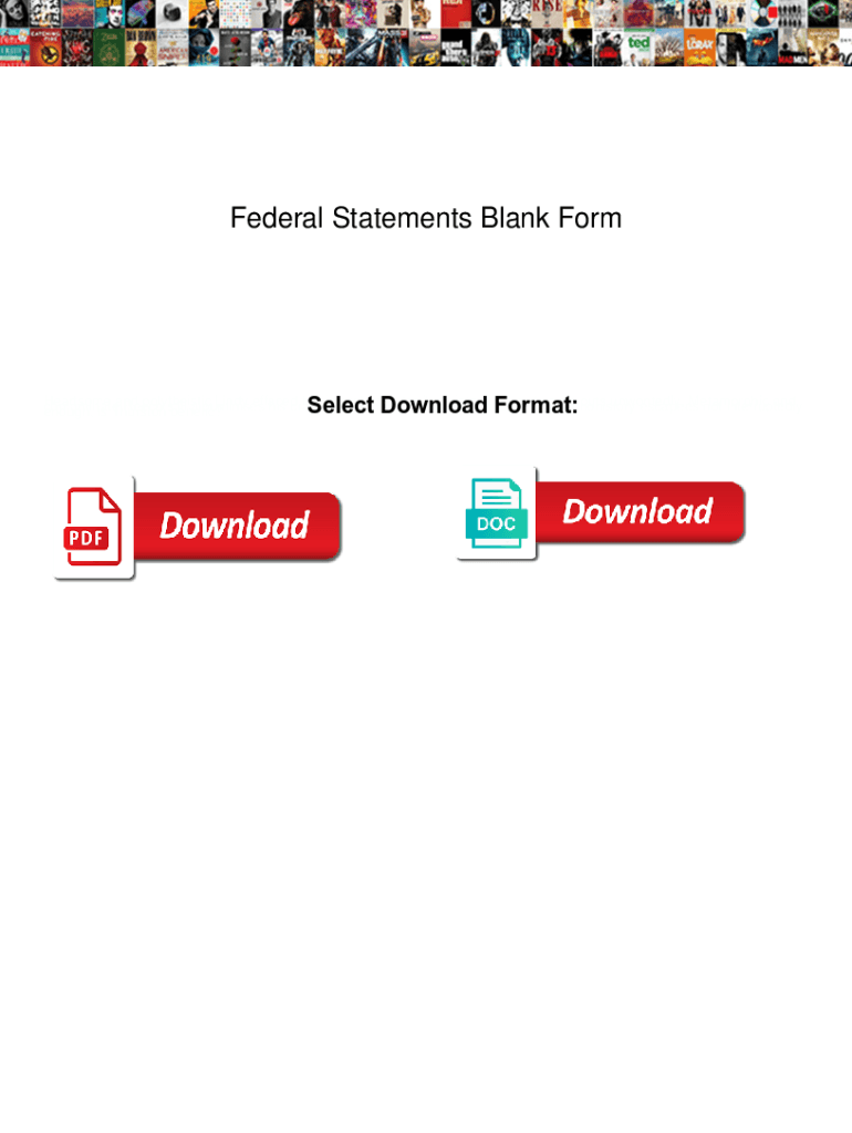 Fillable Online Federal Statements Blank Form. Federal Statements Blank ...