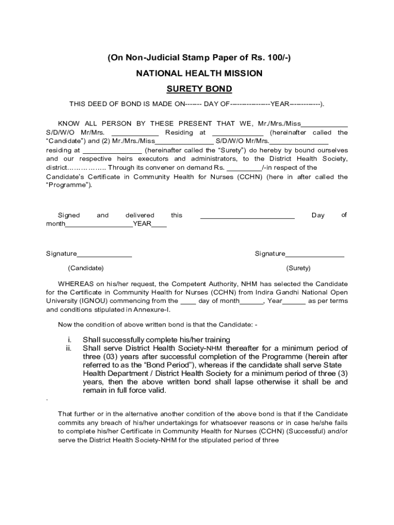 Fillable Online Attach separately Non-Judicial stamp paper for the ...