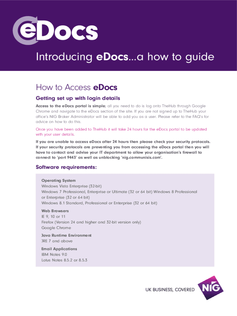 Fillable Online eDocsMaster Builders QueenslandWhat is EDOCS Digital ...