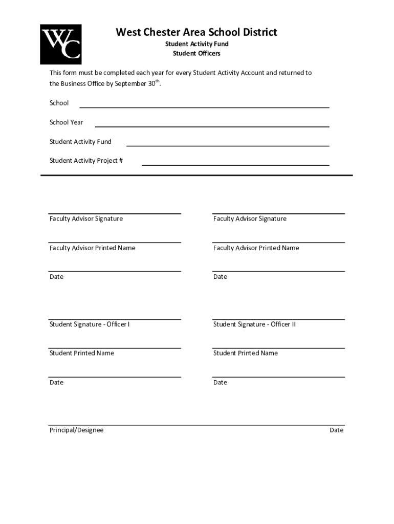 Fillable Online Student Activity Forms Updated 03132015.xlsx Fax Email ...
