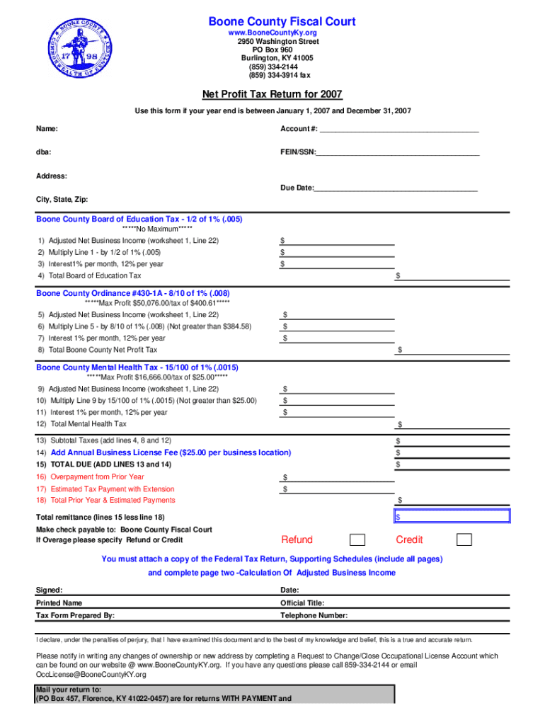 Fillable Online 2020 Form KY 1906 - Boone County Fill Online, Printable ...