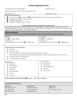 Fillable Online 4-Point Inspection Form (Amela Residence) Fax Email ...