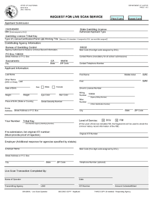 Fillable Online Request for Live Scan Forms - Community Reflections Inc ...