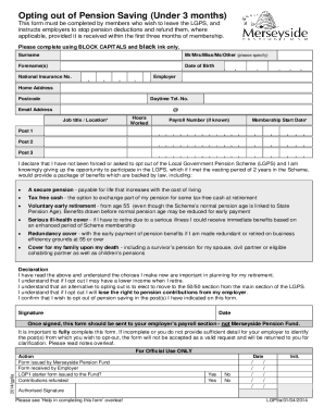 Fillable Online Merseyside Pension Fund opt-out form Fax Email Print ...