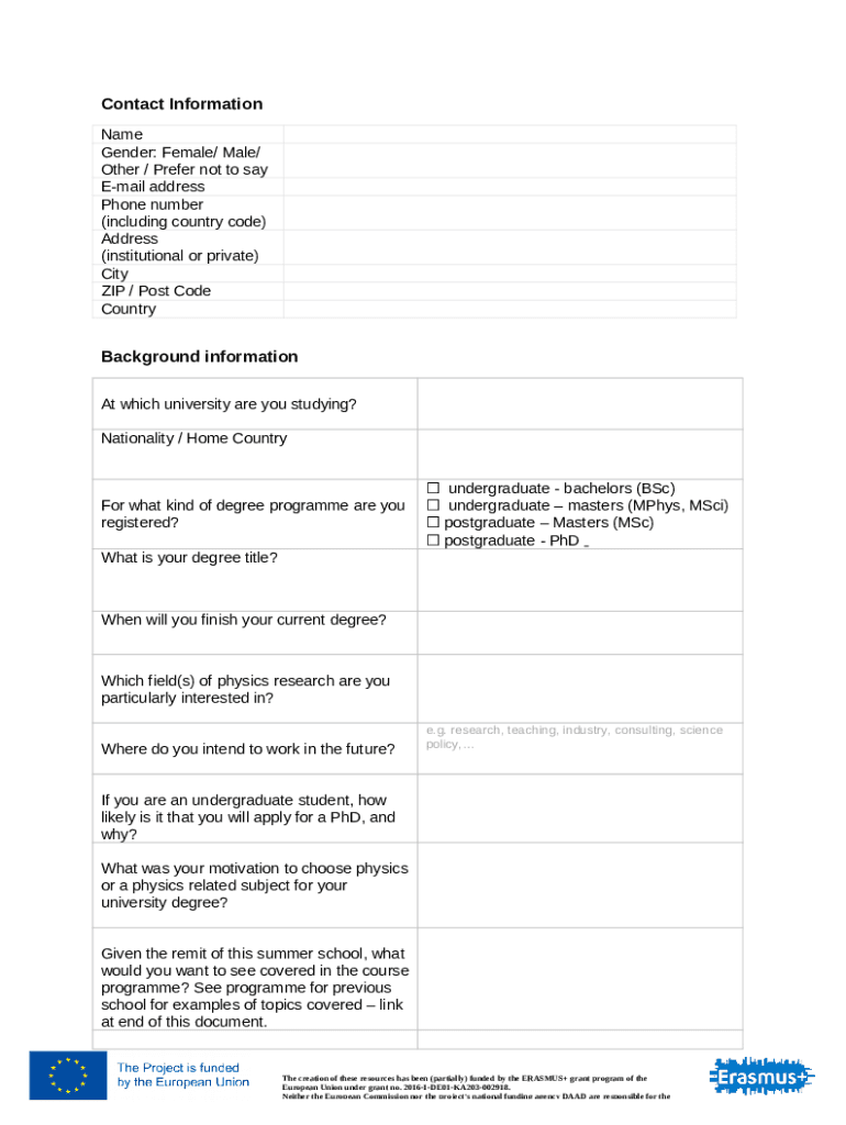 HomeschoolingBlended Program-Student Registration Doc Template | pdfFiller