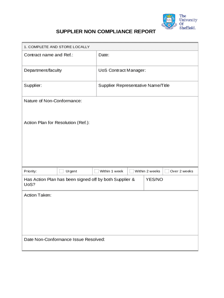 CONTRACTOR CORRECTIVE ACTION REPORT (CCAR) Doc Template | pdfFiller