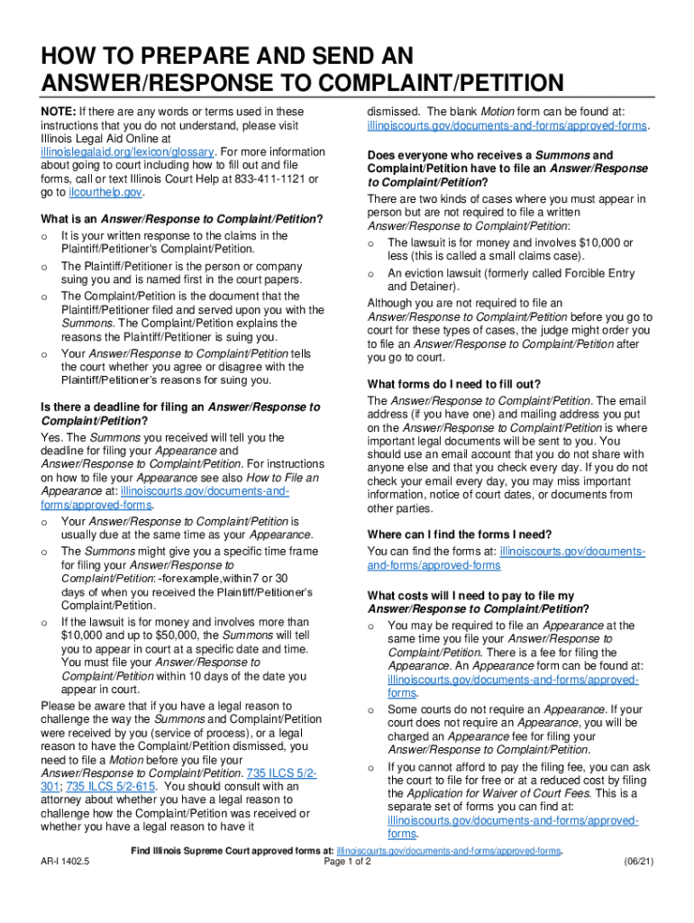 Fillable Online Illinois Standardized Forms - Approved - How to Prepare ...