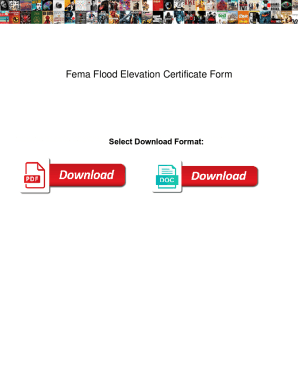 Fillable Online Fema Flood Elevation Certificate Form. Fema Flood ...
