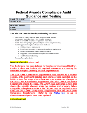 The 2018 OMB Compliance Supplements was issued as a skinny version ...