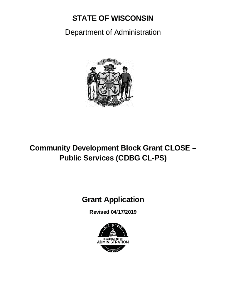 Public Services (CDBG CL-PS) Doc Template | pdfFiller