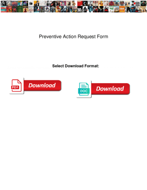 Fillable Online Preventive Action Request Form. Preventive Action Request Form metric Fax Email ...