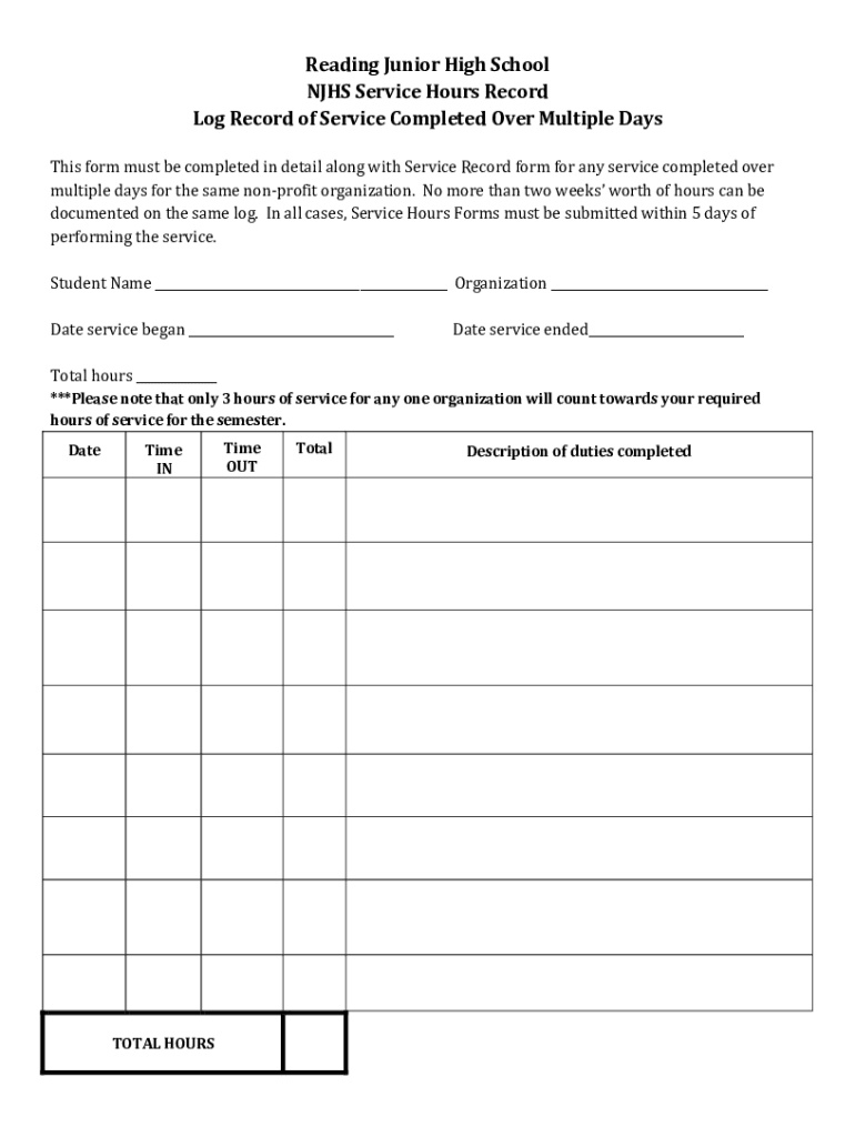 Fillable Online Service Record Form - LCISD Fax Email Print - pdfFiller