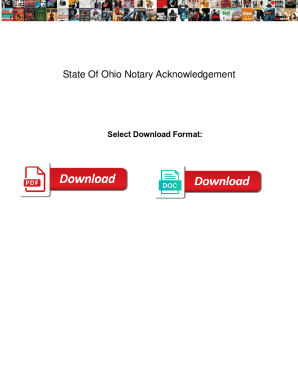 Fillable Online State Of Ohio Notary Acknowledgement. State Of Ohio ...