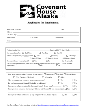 Fillable Online APPLICATION FOR EMPLOYMENT - ctdol.state.ct.us Fax ...