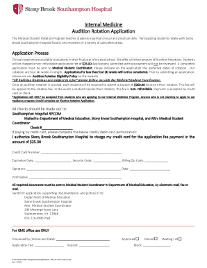 Fillable Online Medical Student Rotation Application Send PDF ...