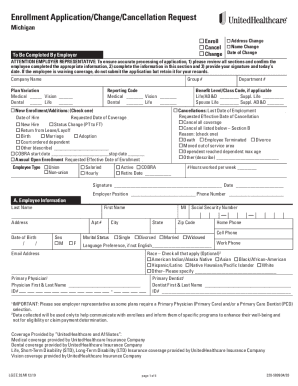 Fillable Online Enrollment Change of Status Form - BCBSM Fax Email ...