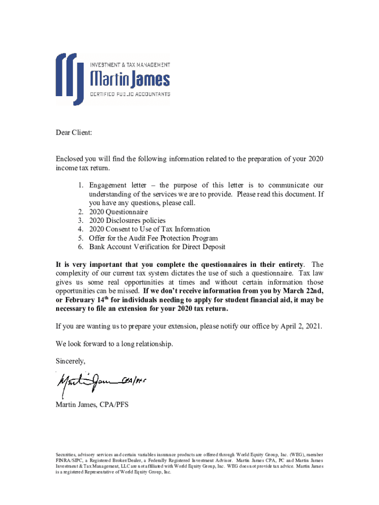 Fillable Online Client Tax Engagement Letter Fax Email Print - pdfFiller