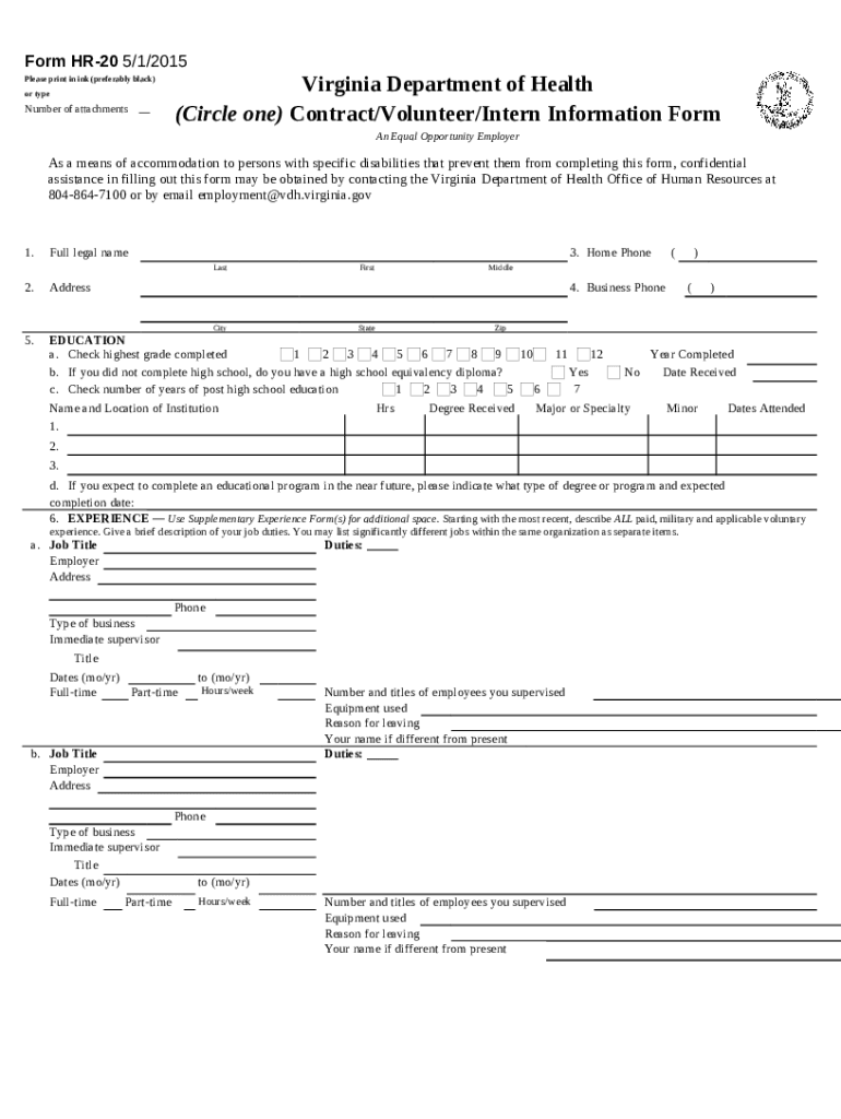 State Application 7.0 at - Virginia Department of Health Doc Template | pdfFiller