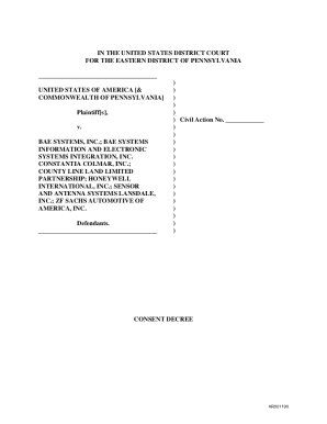 Fillable Online SPECIAL NOTICE LETTER ENCLOSURE 1 - DRAFT CONSENT ...