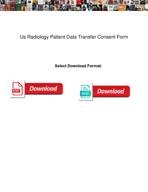 Fillable Online Us Radiology Patient Data Transfer Consent Form. Us ...