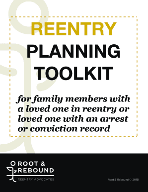Fillable Online REENTRY PLANNING TOOLKIT: For People in Reentry/With ...