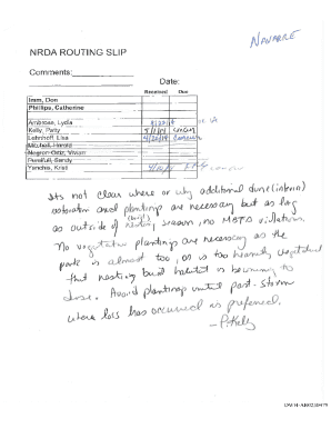 Fillable Online NRDA ROUTING SLIP Fax Email Print - pdfFiller