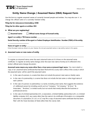 Fillable Online FIN528 - Entity Name Change / Assumed Name (DBA ...