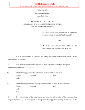 Fillable Online Form F21.doc Fax Email Print - pdfFiller
