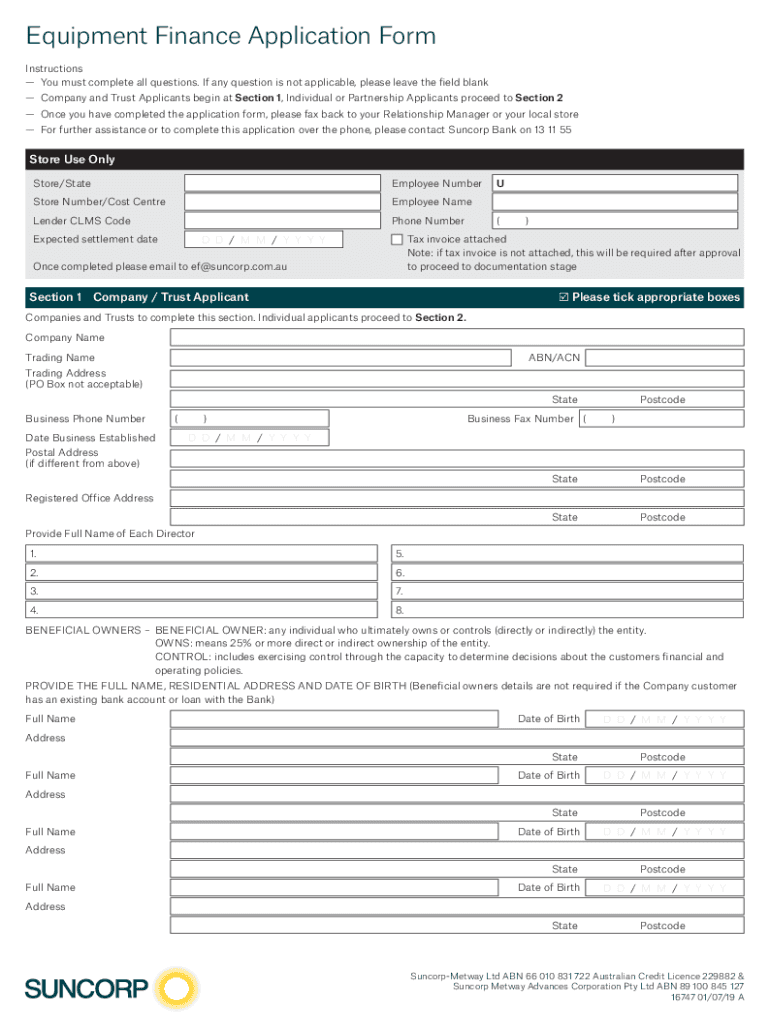 Fillable Online Equipment Loan Form TemplateJotFormEquipment Financing ...