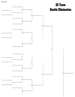 Fillable Online 20 Team Double Fillable - PrintYourBrackets.com Fax ...