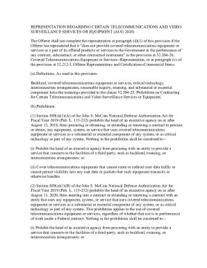 Fillable Online Attachment b - Section 889 Verification and ...