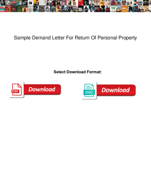 Fillable Online Sample Demand Letter For Return Of Personal Property ...