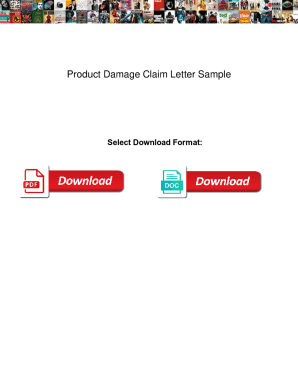 Fillable Online Product Damage Claim Letter Sample. Product Damage ...
