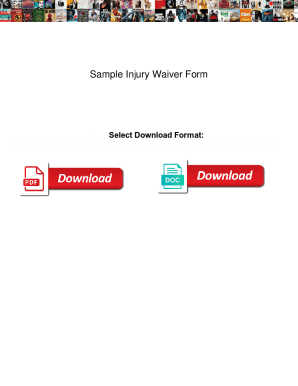 Fillable Online Sample Injury Waiver Form. Sample Injury Waiver Form ...