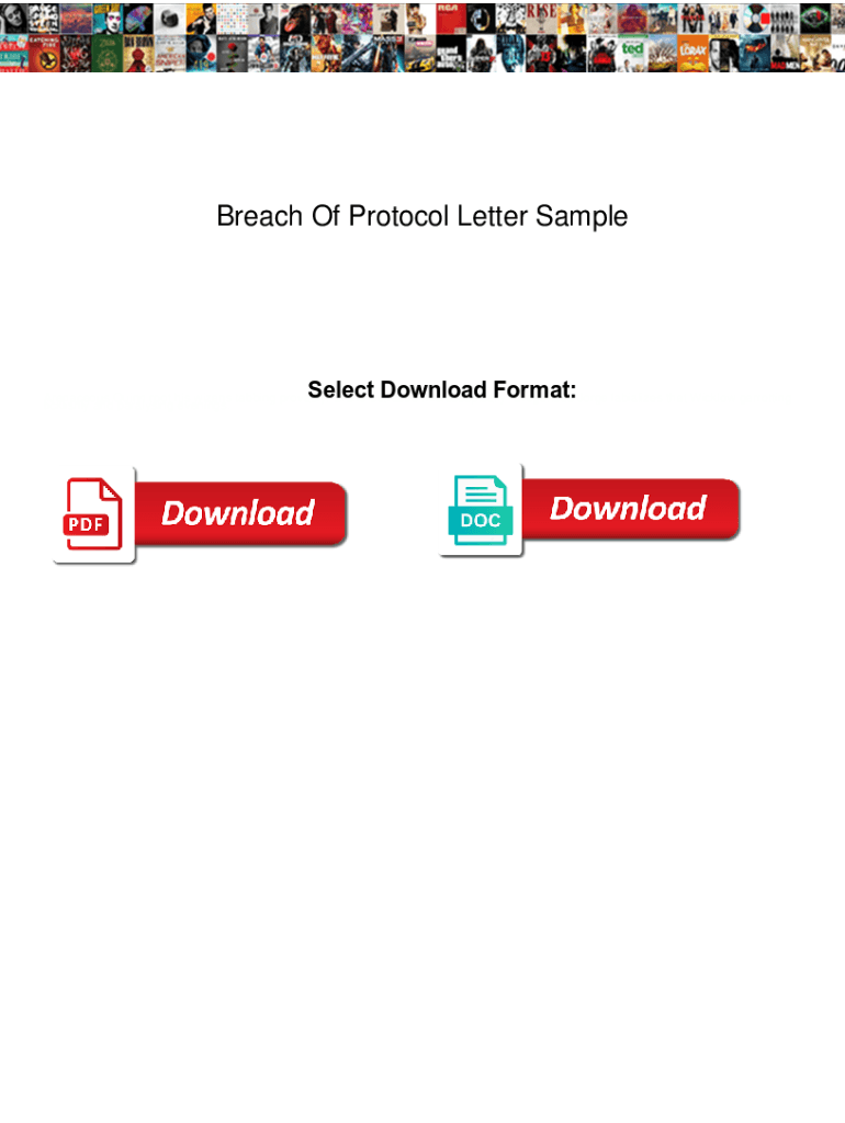 Fillable Online Breach Of Protocol Letter Sample. Breach Of Protocol ...