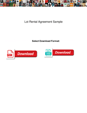 Fillable Online Lot Rental Agreement Sample. Lot Rental Agreement ...