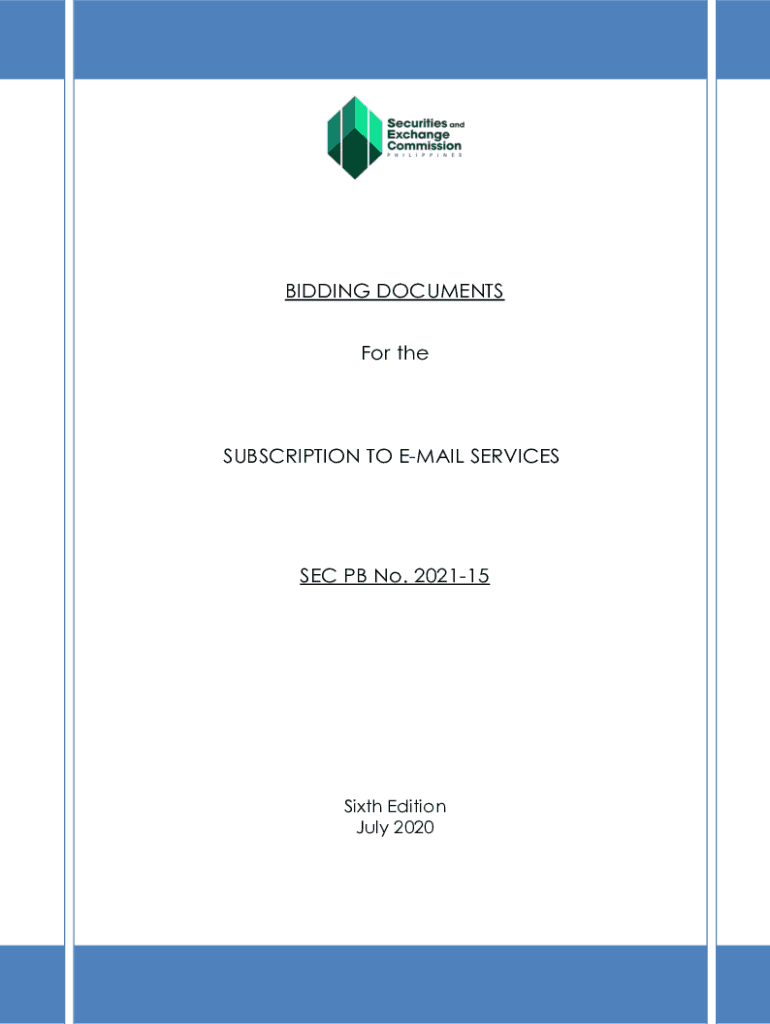 Fillable Online Philippine Bidding Documents - sec.gov.ph Fax Email ...