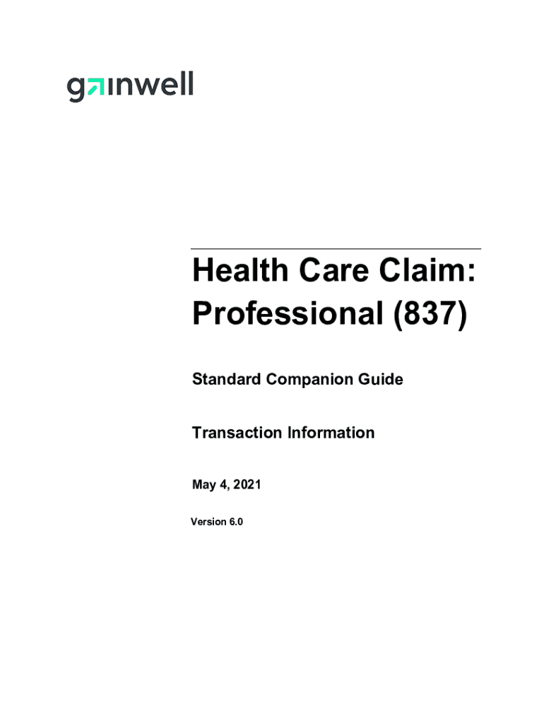 Fillable Online Health Care Claim: Professional (837) Fax Email Print ...