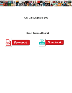 Fillable Online Car Gift Affidavit Form. Car Gift Affidavit Form cites ...